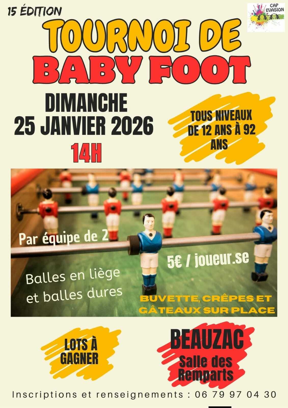 Actualités - Tournoi de baby-foot 25/01 - Actualité illiwap de Cap ...
