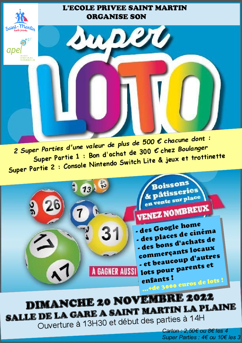 News - APEL - ECOLE PRIVEE - Mairie de Saint-Martin-la-Plaine illiwap ...