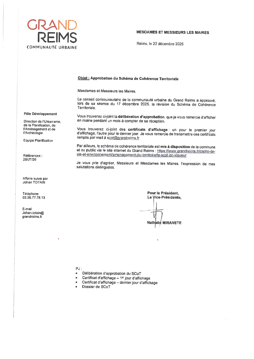 News - Approbation du Schéma de Cohérence Territoriale - Mairie d'Époye ...