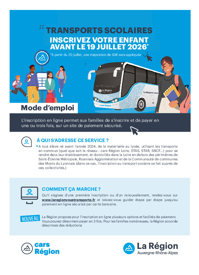Actualités - Inscriptions pour les transports scolaires 2026-2027 ...